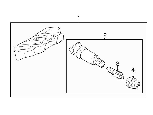 Genuine BMW 36106887146 Tire Pressure Monitoring System (TPMS) Sensor ...