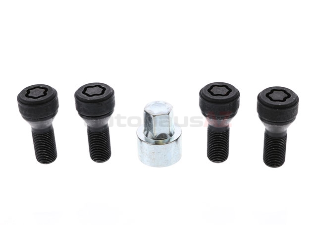 Genuine BMW - Mini 36132453961 Wheel Lock Set; Black, Flower-Shaped ...