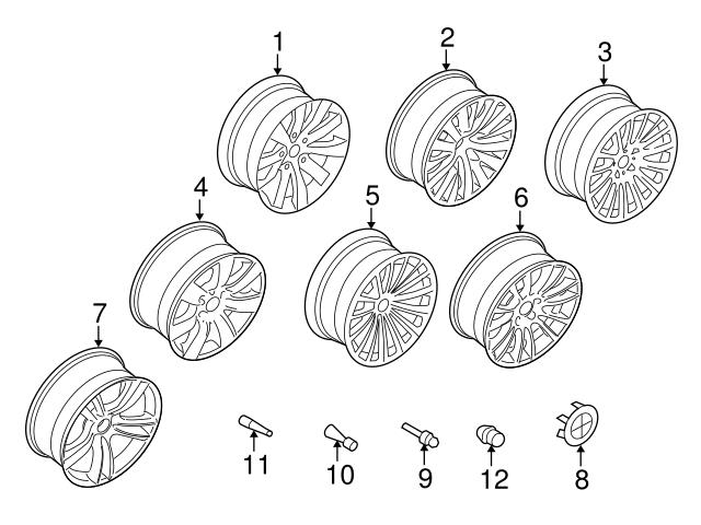 Genuine BMW 36136769370 Wheel Cap - BMW