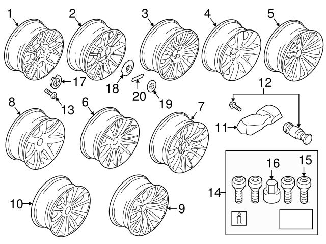 Genuine BMW 36137849422 Wheel Cap - BMW | 36137842223