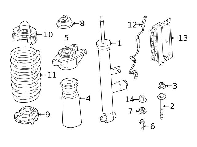 Genuine BMW 37106895295 Coil Spring Lowering Kit/Shock Absorber Kit ...