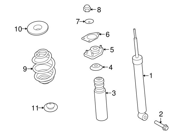 Genuine BMW 37126790002 Shock Absorber; Right - BMW