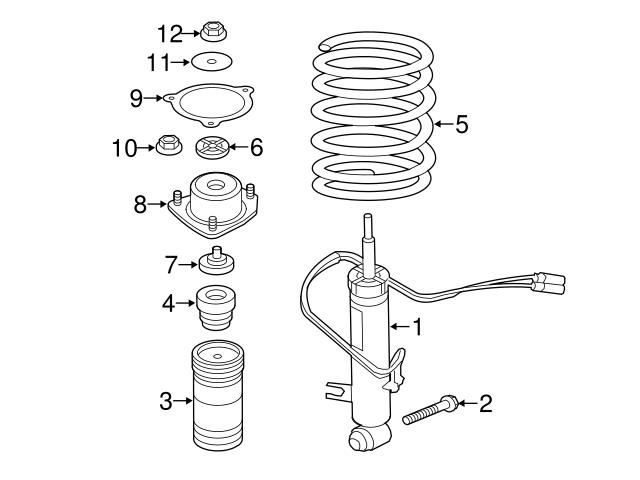 Genuine BMW 37126794542 Shock Absorber; Rear Right - BMW | 37126785372