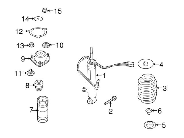 Genuine BMW 37126794547 Shock Absorber; Rear Left - BMW | 37126782949 ...