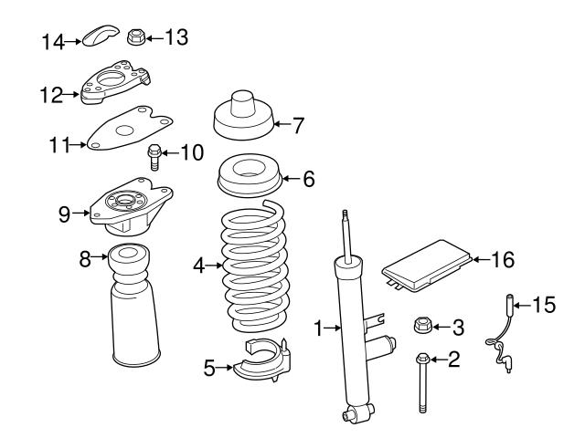 Genuine BMW 37126864761 Shock Absorber; Rear Left or Right - BMW