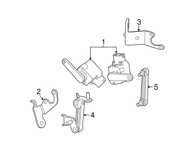Genuine BMW 37146778263 Headlight Level Sensor Strut Support; Left - BMW