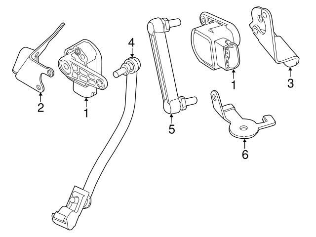 Genuine BMW 37146791075 Headlight Level Sensor Strut Support; Front - BMW
