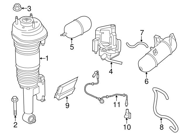 Genuine BMW 37146861346 Ride Height Sensor Connector; Left, Right, Rear ...