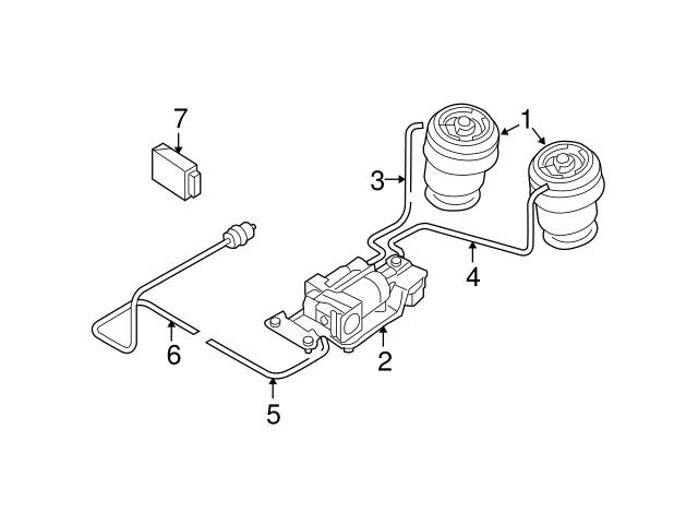 Genuine BMW 37226859715 Suspension Air Compressor Line - BMW | 37226776001