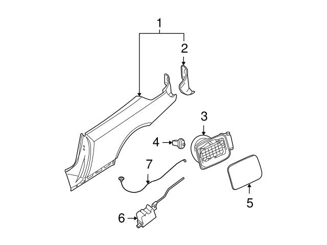 Genuine BMW 41007179529 Tail Light Pocket; Rear Left - BMW