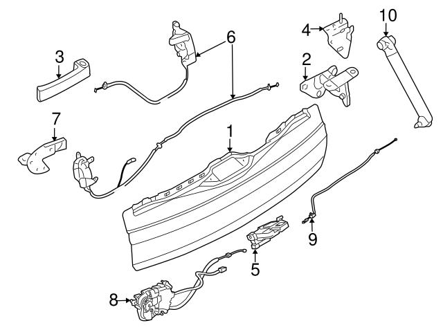 Genuine BMW 41007378126 Tailgate Hinge; Left, Right - BMW