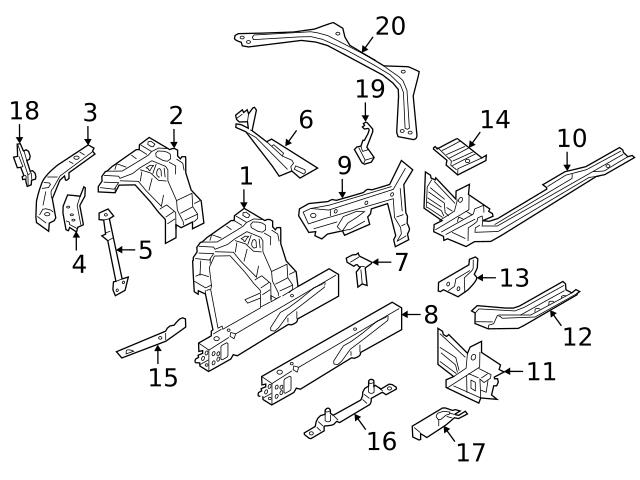 Genuine BMW 41007488038 ABS Wheel Speed Sensor Bracket; Right - BMW