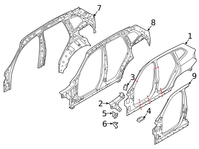 Genuine BMW 41008495533 Fender Bracket - BMW