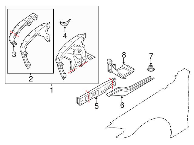 Genuine BMW 41107204079 Brake Hydraulic Line Bracket; Left - BMW