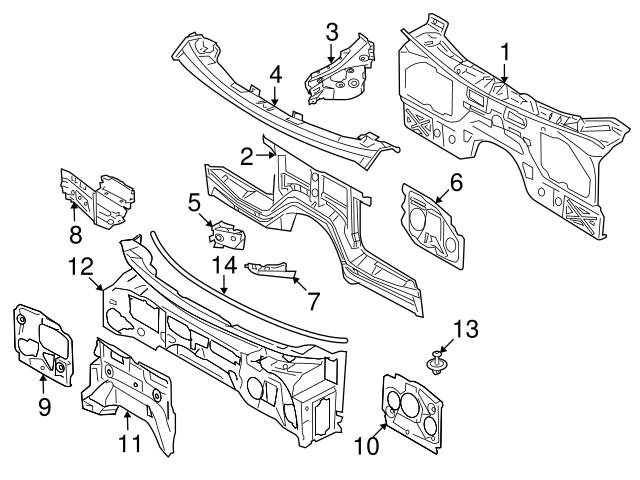 Genuine BMW 41117174301 Engine Mount Support Bracket; Left Upper - BMW
