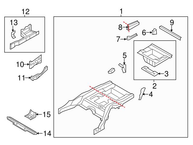 Genuine BMW 41117204117 Spare Tire Compartment Bracket - BMW