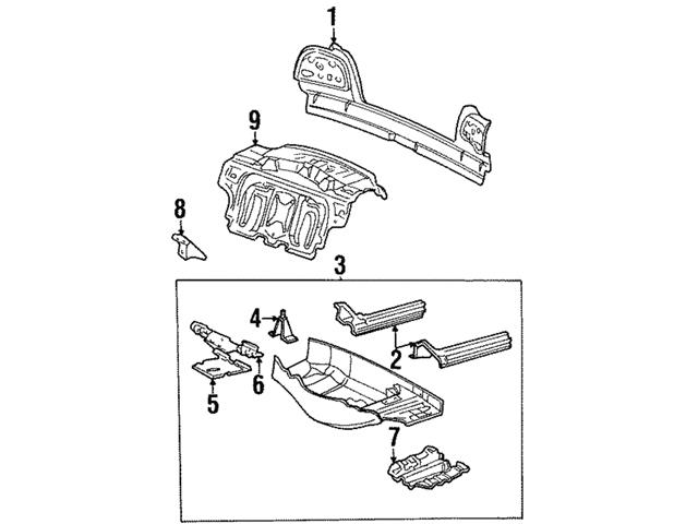 Genuine BMW 41118122355 Floor Pan Bracket - BMW