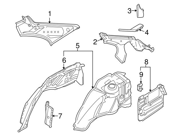 Genuine BMW 41148209471 A Pillar Bracket; Left - BMW