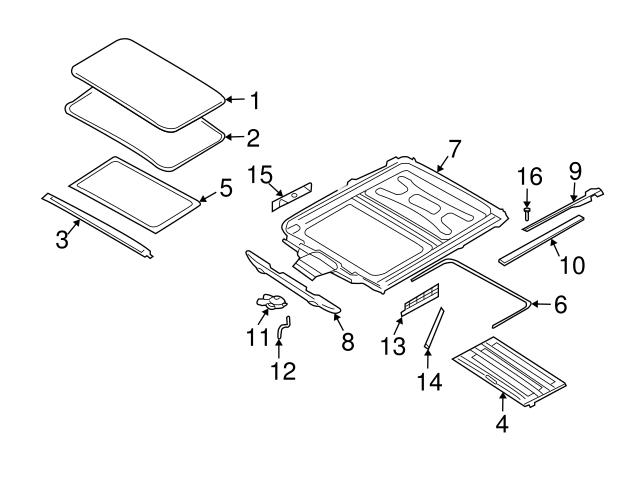 Genuine BMW 41217039712 Sunroof Drain Hose; Right - BMW