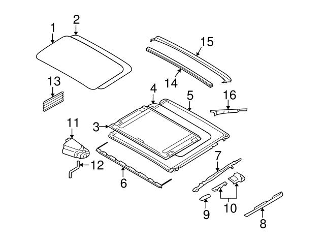 Genuine BMW 41217062239 Sunroof Drain Hose; Front - BMW