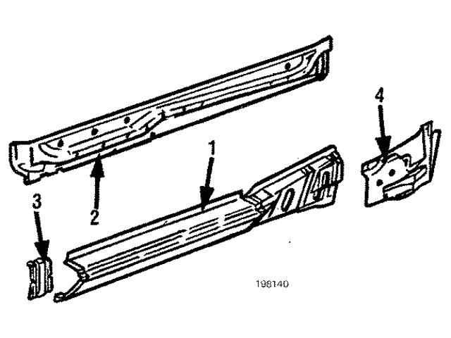 Genuine BMW 41351935898 Rocker Panel; Right - BMW