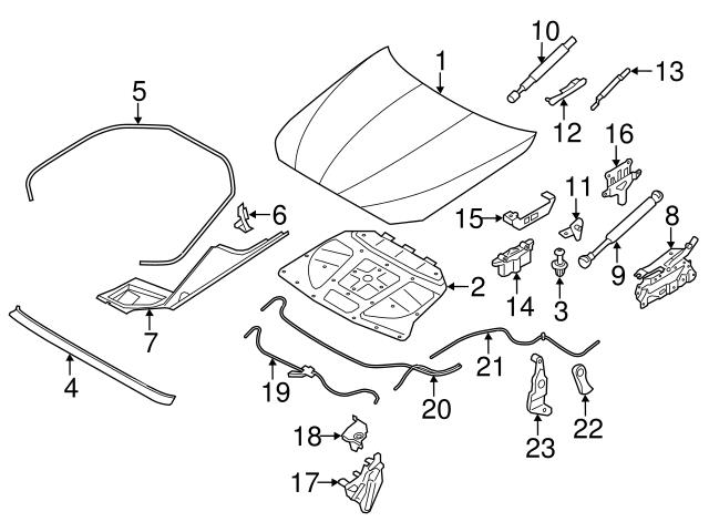 Genuine BMW 41617207199 Hood Hinge; Left - BMW