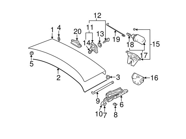 Genuine BMW 41628203277 Deck Lid Hinge; Left - BMW
