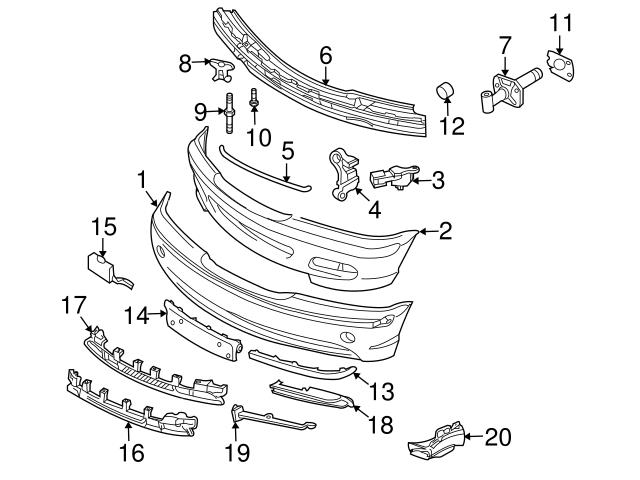 Genuine BMW 51117030596 Bumper Cover Grille - BMW