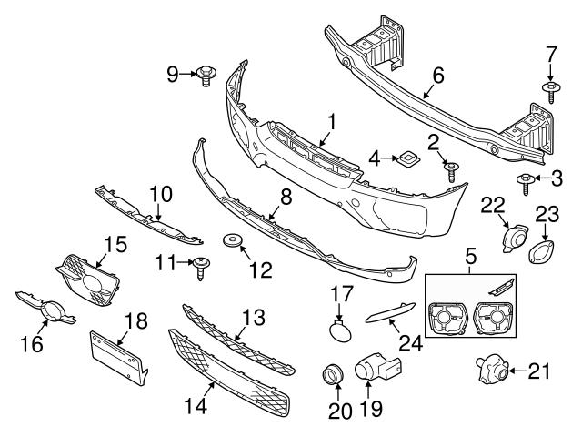 Genuine BMW 51117188385 Fog Light Trim; Left - BMW