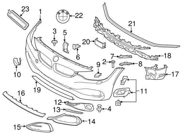 Genuine BMW 51117294656 Bumper Cover Reinforcement Bracket; Right - BMW