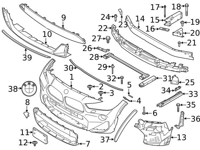 Genuine BMW 51117302521 Bumper Impact Bar Bracket; Left - BMW