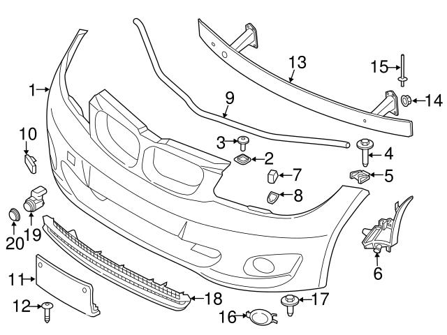 Genuine BMW 51117313026 Tow Eye Cap - BMW