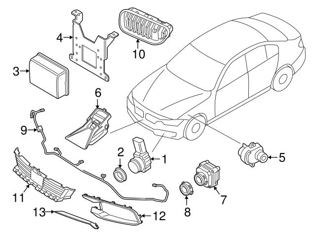 Genuine BMW 51117362702 Fog Light Trim; Right - BMW