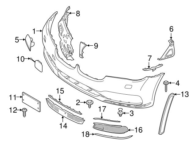 Genuine BMW 51117369897 Grille Bracket - BMW