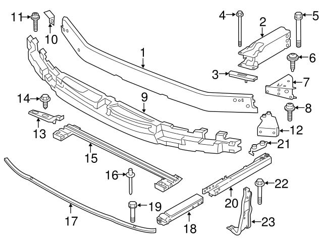 Genuine BMW 51117374790 Bumper Impact Bar Bracket; Right - BMW