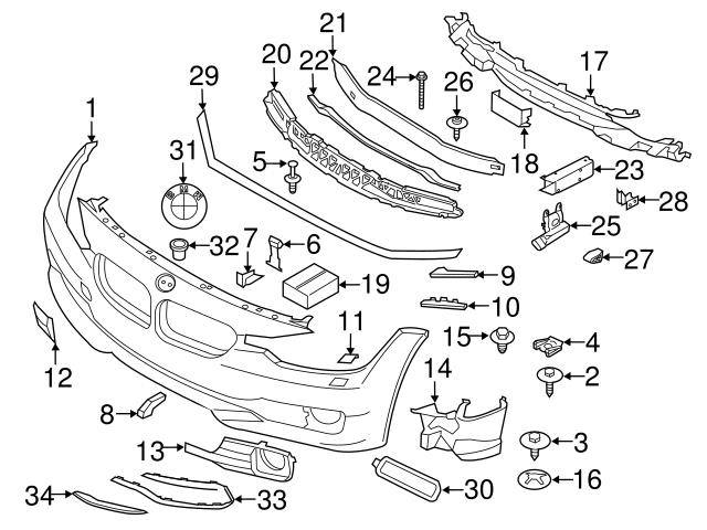 Genuine BMW 51117396878 Fog Light Trim; Right - BMW