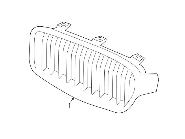 Genuine BMW 51117464493 Grille; Left - BMW