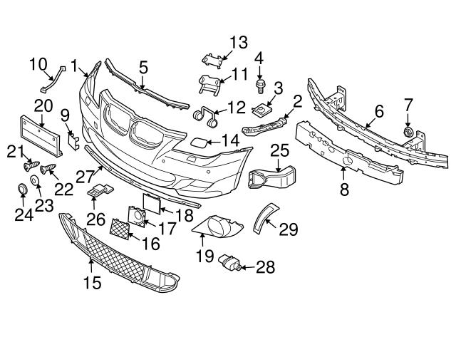 Genuine BMW 51117896604 Fog Light Trim; Right - BMW