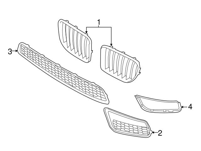 Genuine BMW 51118038061 Grille Molding; Left - BMW