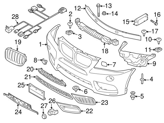 Genuine BMW 51118048096 Grille - BMW