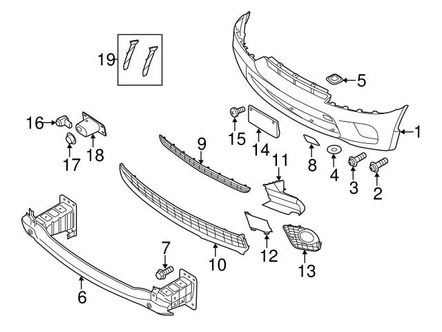 Genuine BMW 51118049073 Bumper Cover Cap; Left - BMW