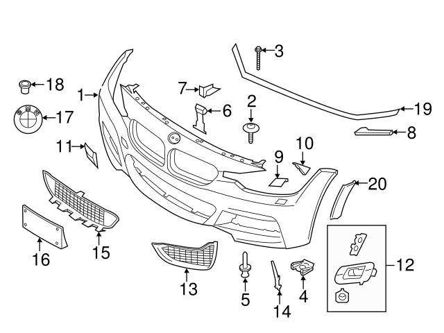 Genuine BMW 51118054294 Grille Air Intake - BMW