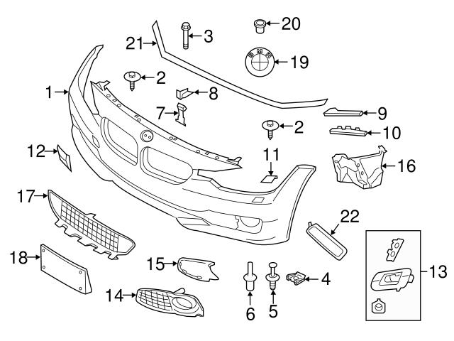Genuine BMW 51118054508 Fog Light Trim; Right - BMW