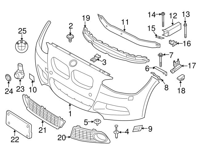 Genuine BMW 51118056797 Fog Light Cover; Left - BMW