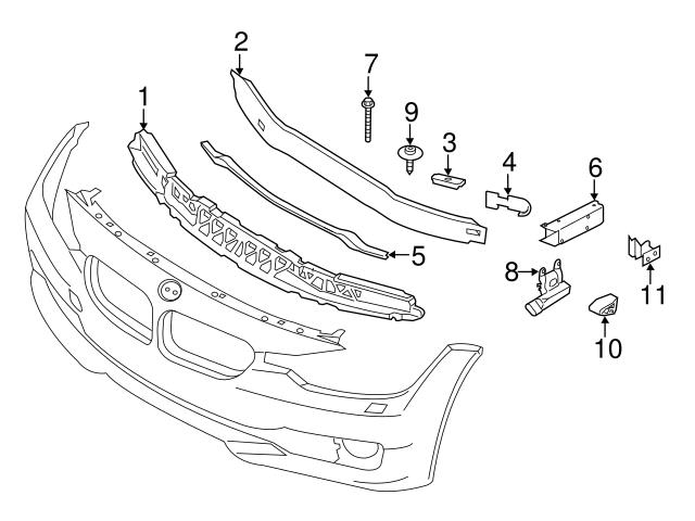 Genuine BMW 51118057152 Bumper Impact Bar Bracket; Right - BMW