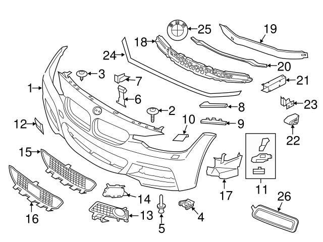 Genuine BMW 51118057191 Grille Air Intake - BMW