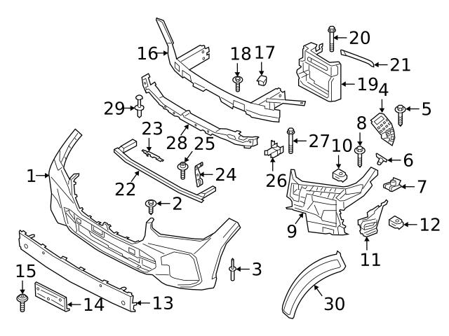 Genuine BMW 51118069228 Bumper Cover Bracket; Right - BMW