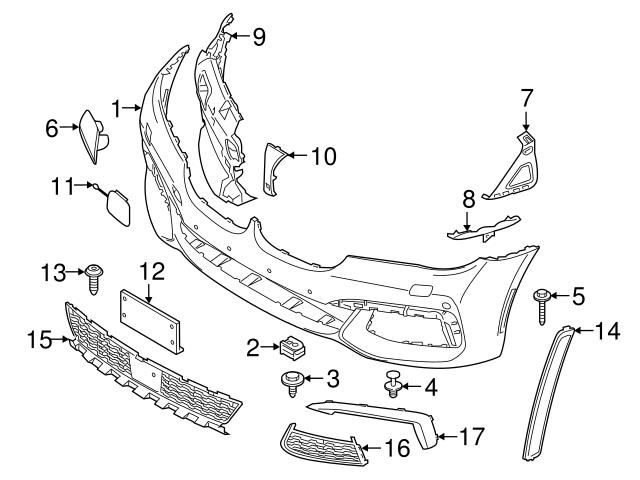 Genuine BMW 51118092159 Fog Light Trim; Left - BMW | 51118061125