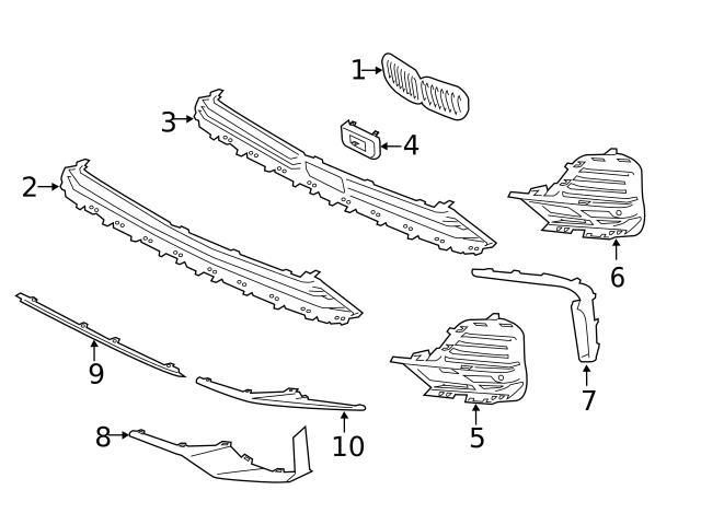 Genuine BMW 51118745739 Grille Molding; Left - BMW