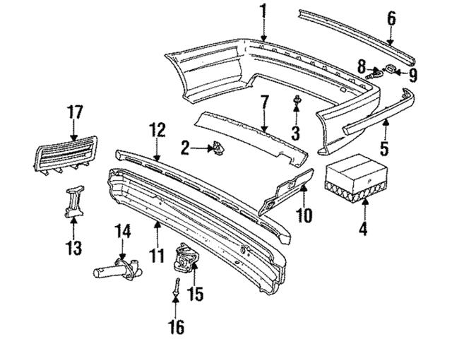 Genuine BMW 51121960719 Bumper Energy Absorber Bracket; Left, Right - BMW